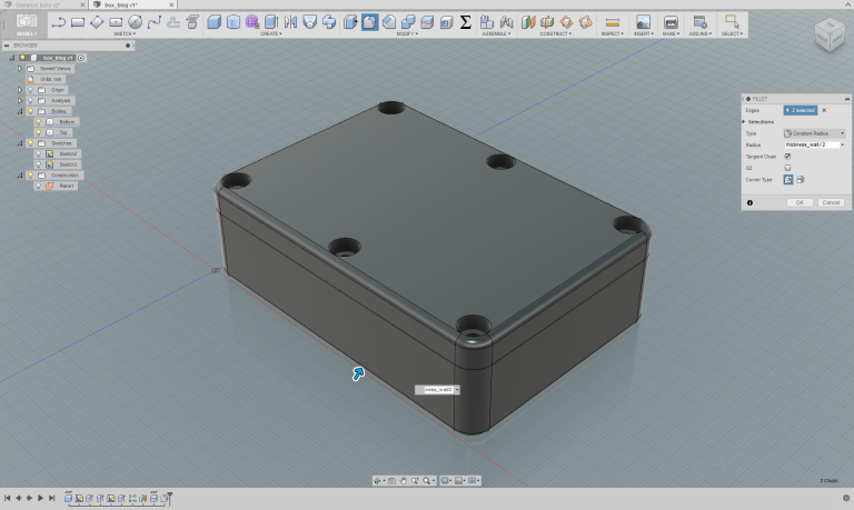 Parametric Modelling in Autodesk Fusion 360 – Making a Box – Norwegian ...